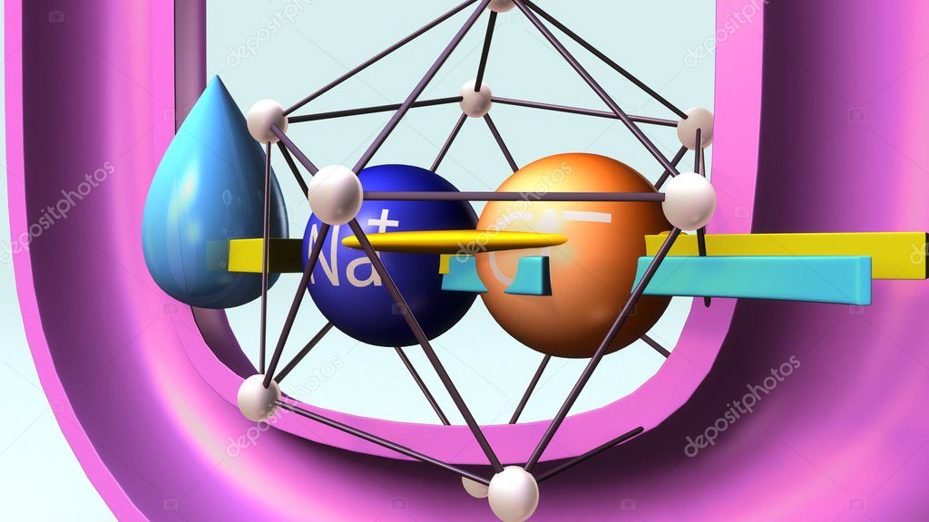 H2O and NaCl release reaction Stock Photo by ©sciencepics 125402444