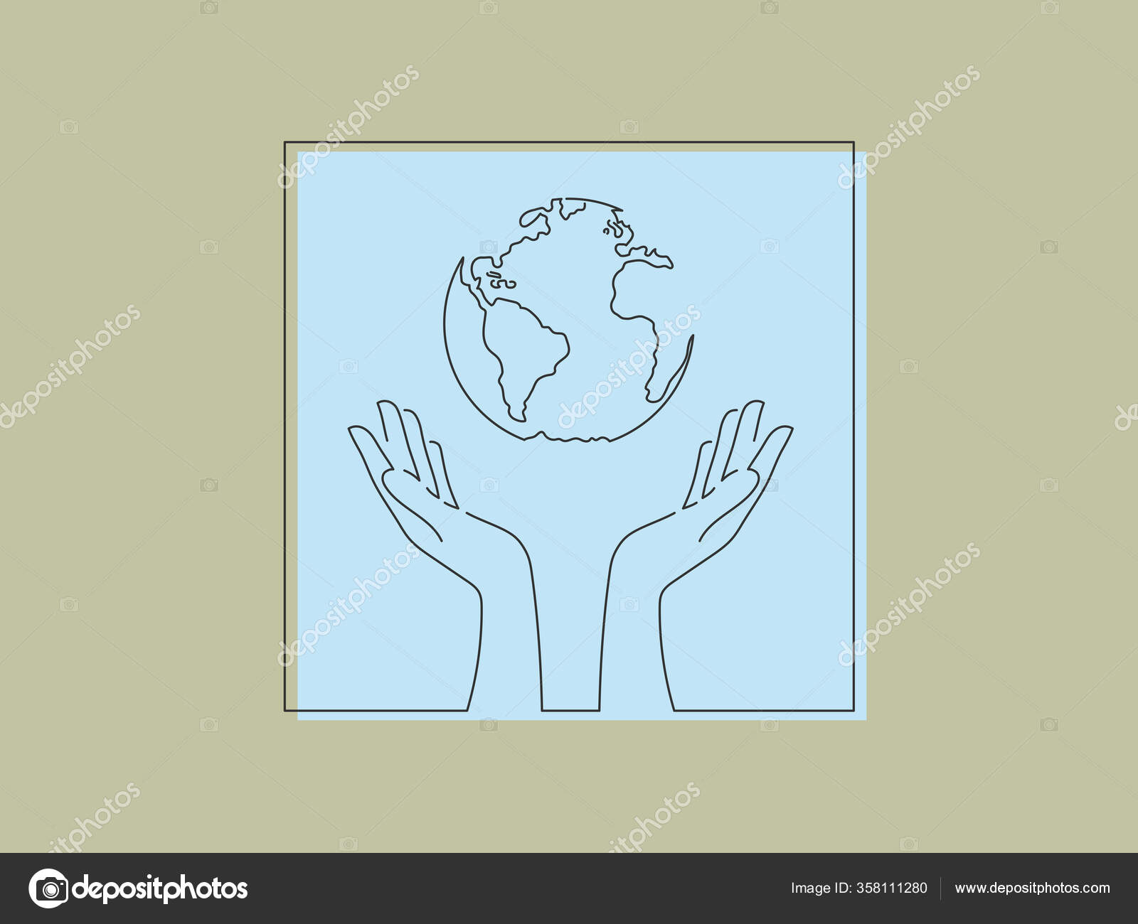 World Concept Isolated Line Drawing Vector Illustration Design Climate ...
