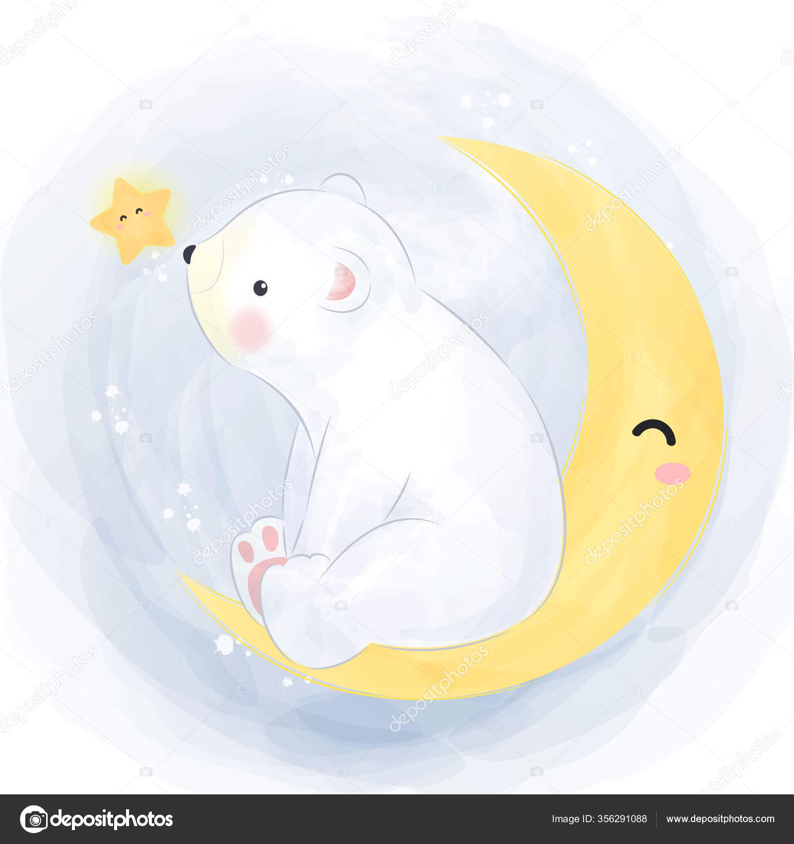 Baby Polar Bear Clipart
