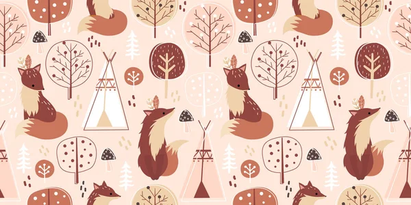 Cartoon Animals Repeat Pattern Nursery Art Background Children's Fabric ...