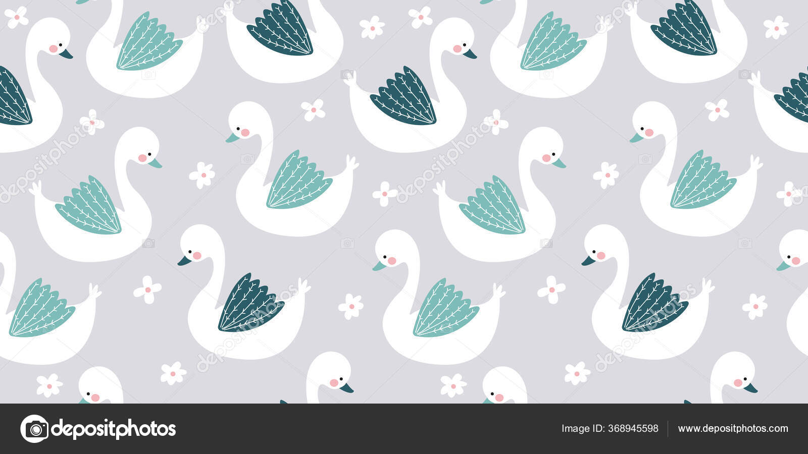 Cartoon Animals Repeat Pattern Nursery Art Background Children's Fabric ...