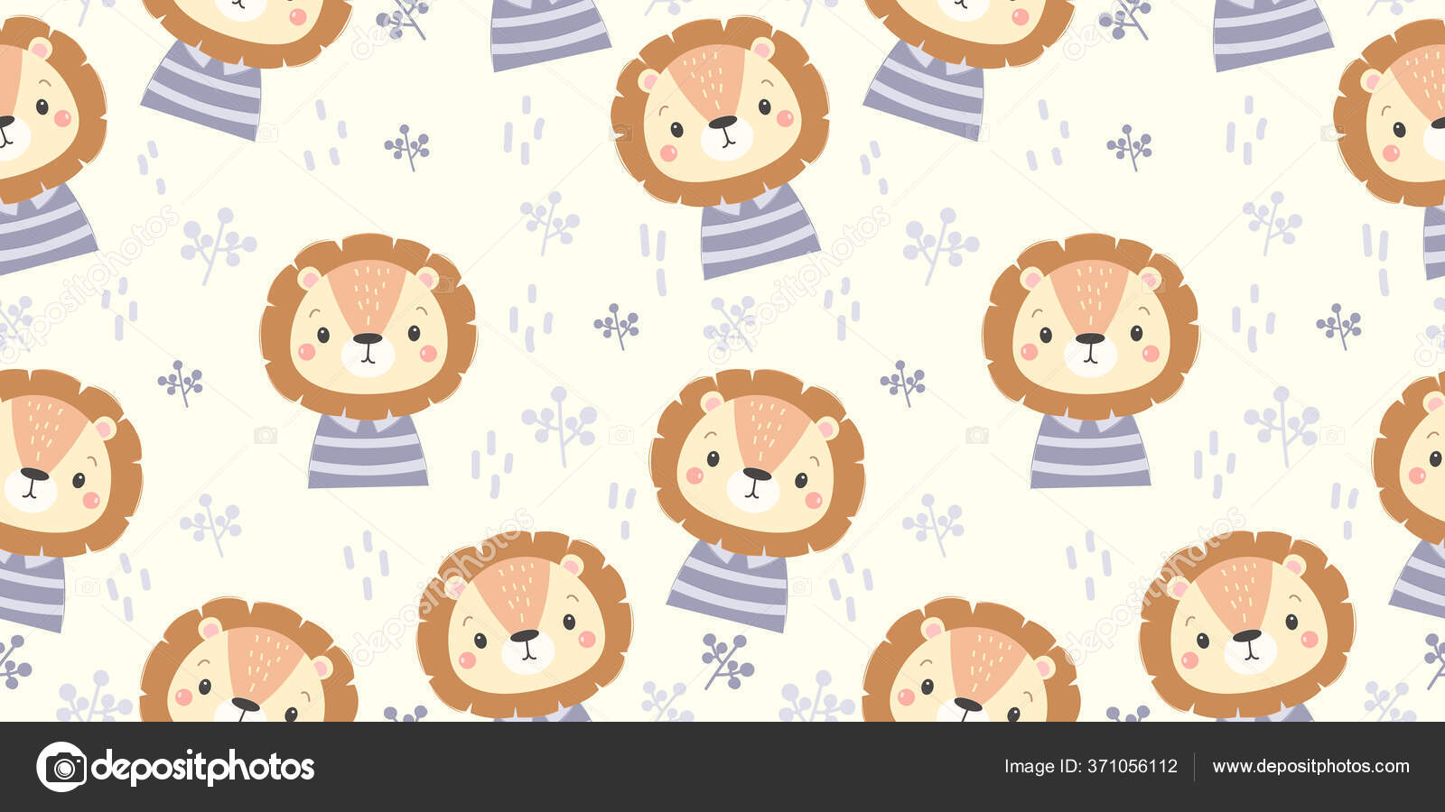 Animals Repeat Pattern Nursery Art Background Children's Fabric Pattern ...