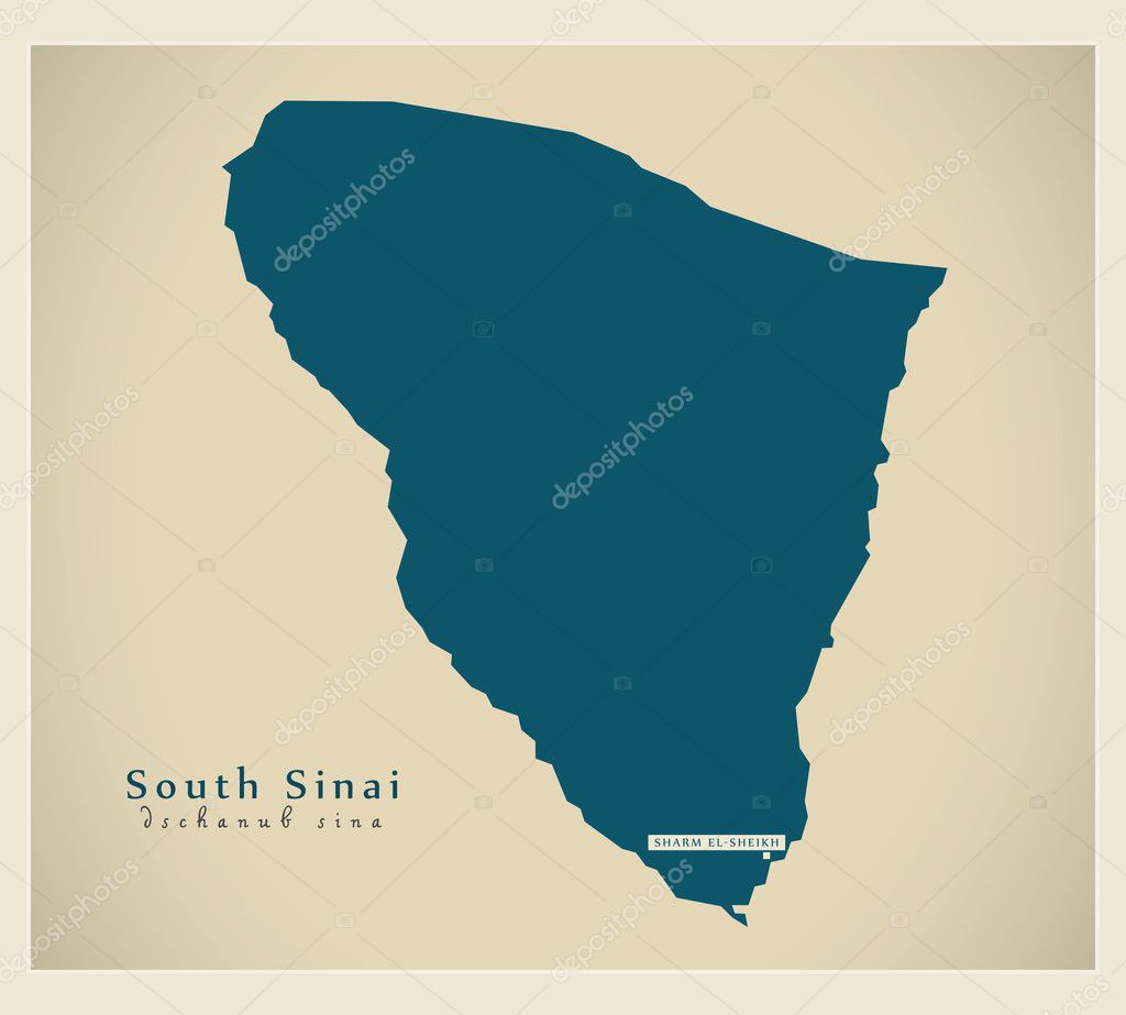 Mapa moderno - Sur del Sinaí EG 2022