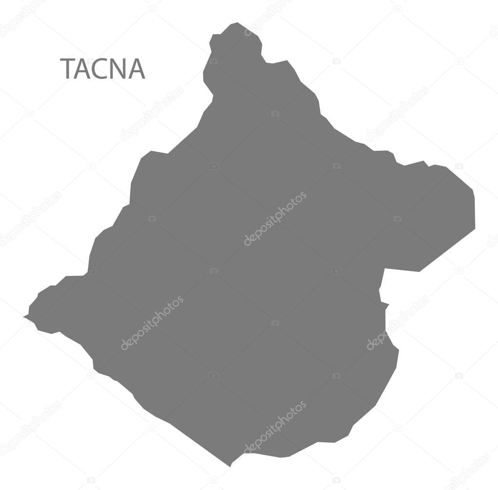 Tacna Perú Mapa gris 2024