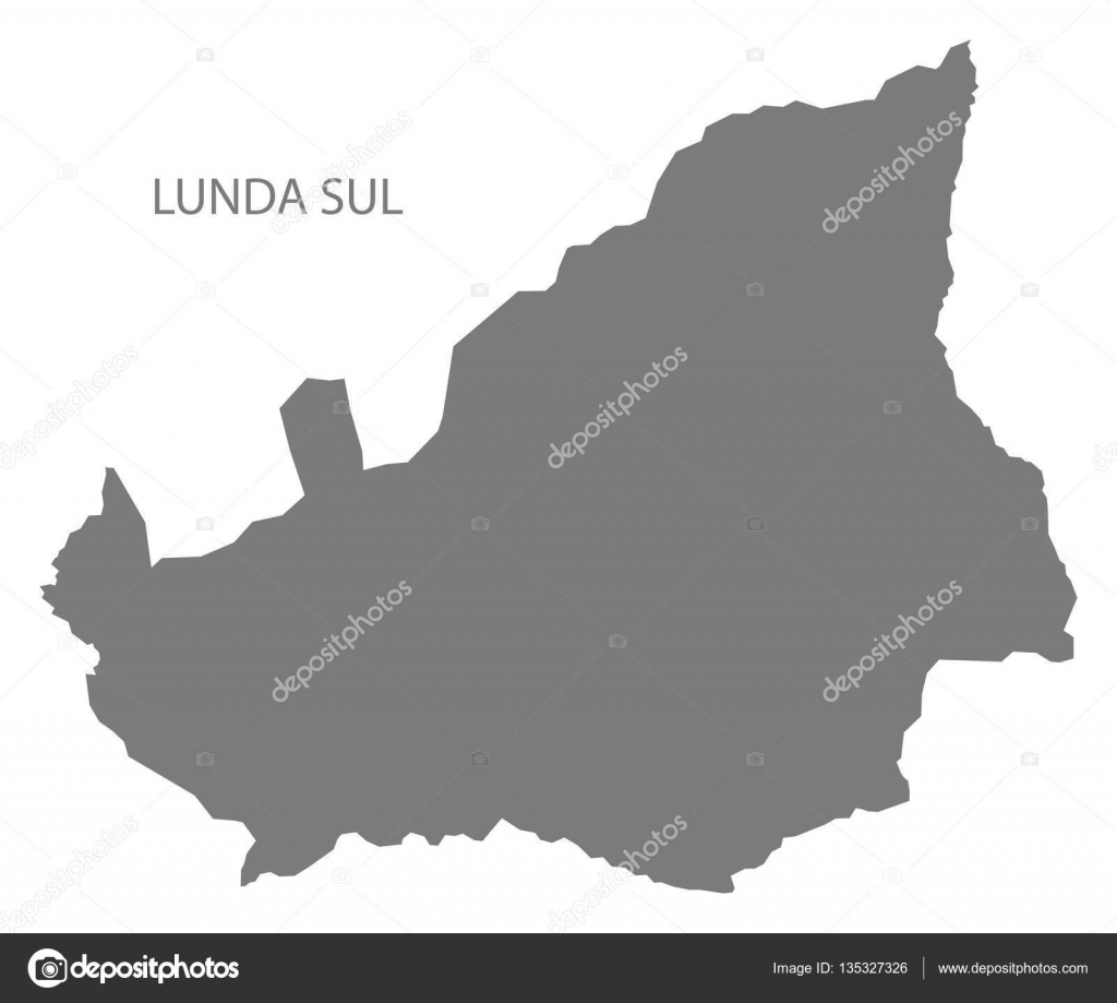 Lunda Sul Angola Mapa gris Vector de stock por ©ingomenhard 135327326