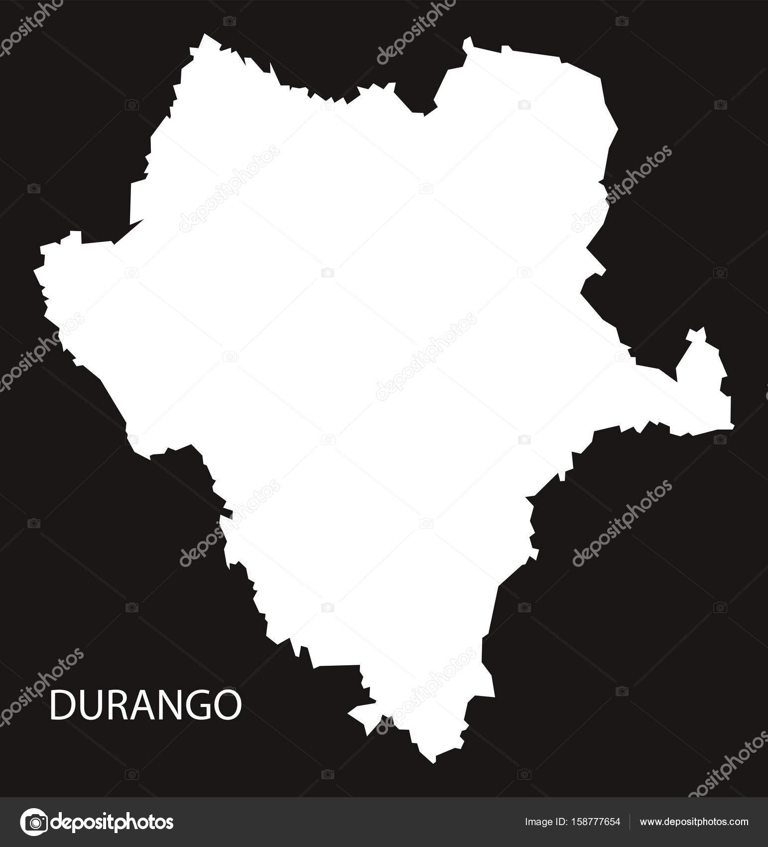 Durango Mexico Map Outline Durango Mexico Map Etsy