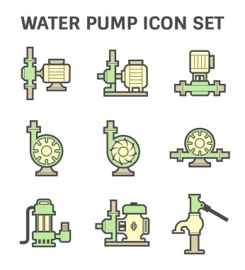 Water Pump SVG Clipart for Commercial Use