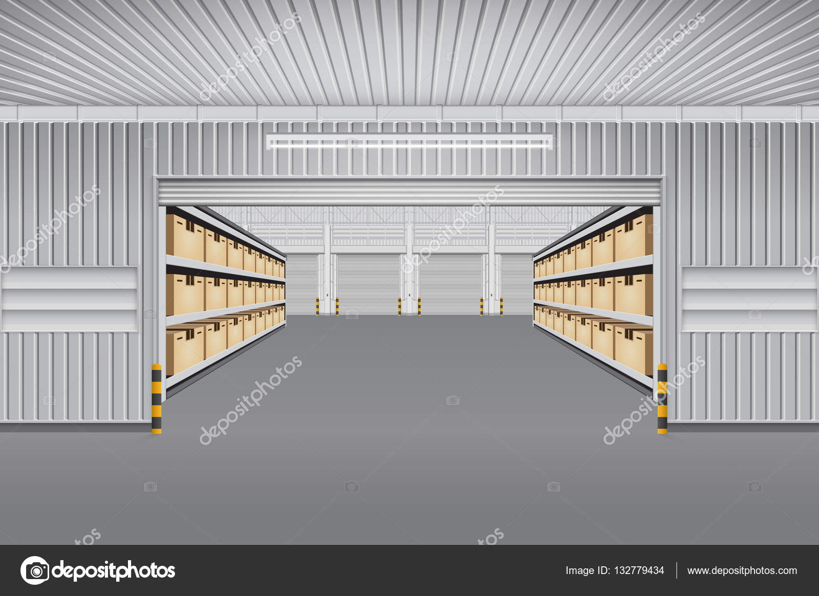 Almacén edificio vector Vector de stock por ©roncivil 132779434