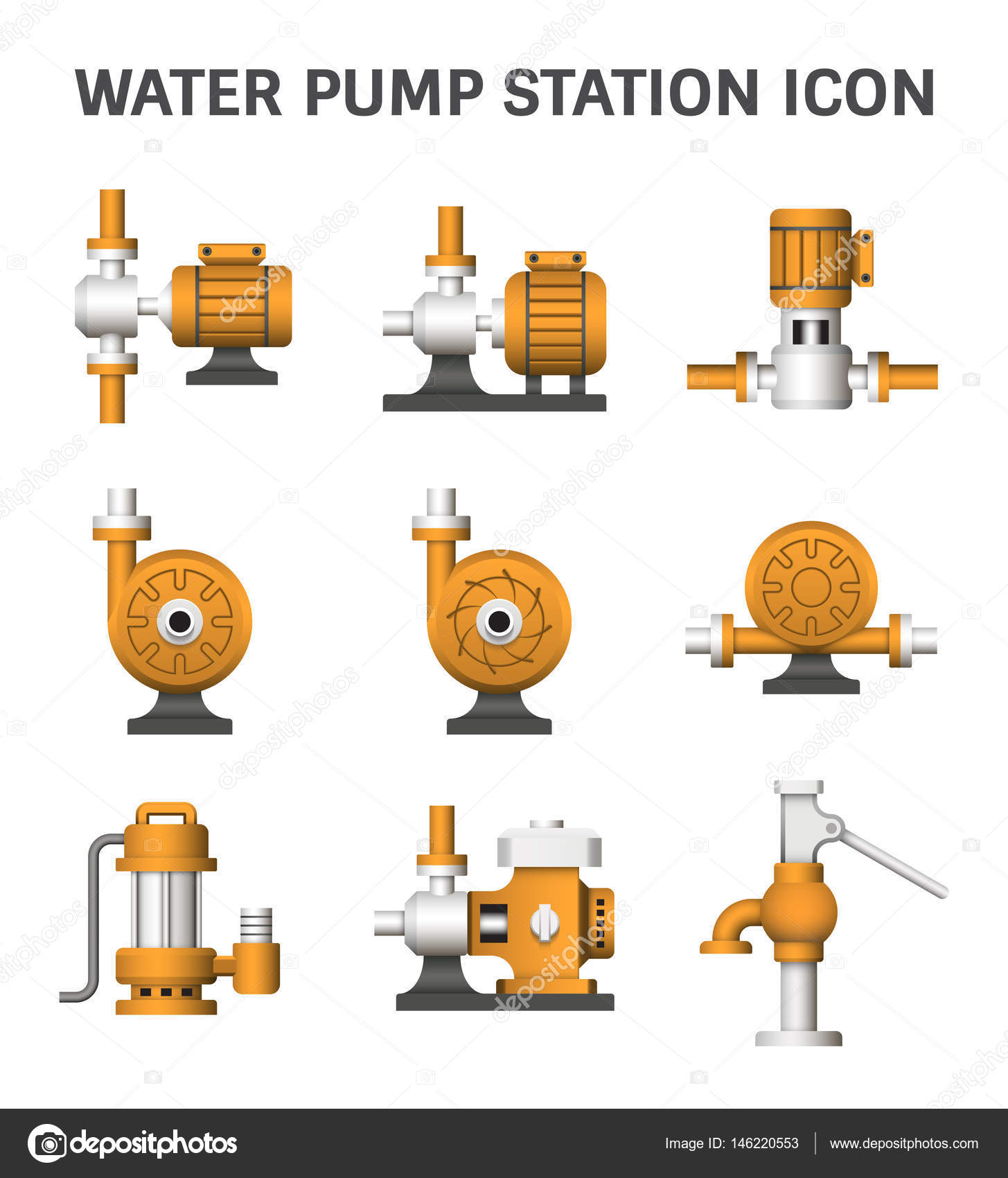 Water Pump Station Stock Vector Image by ©roncivil #146220553