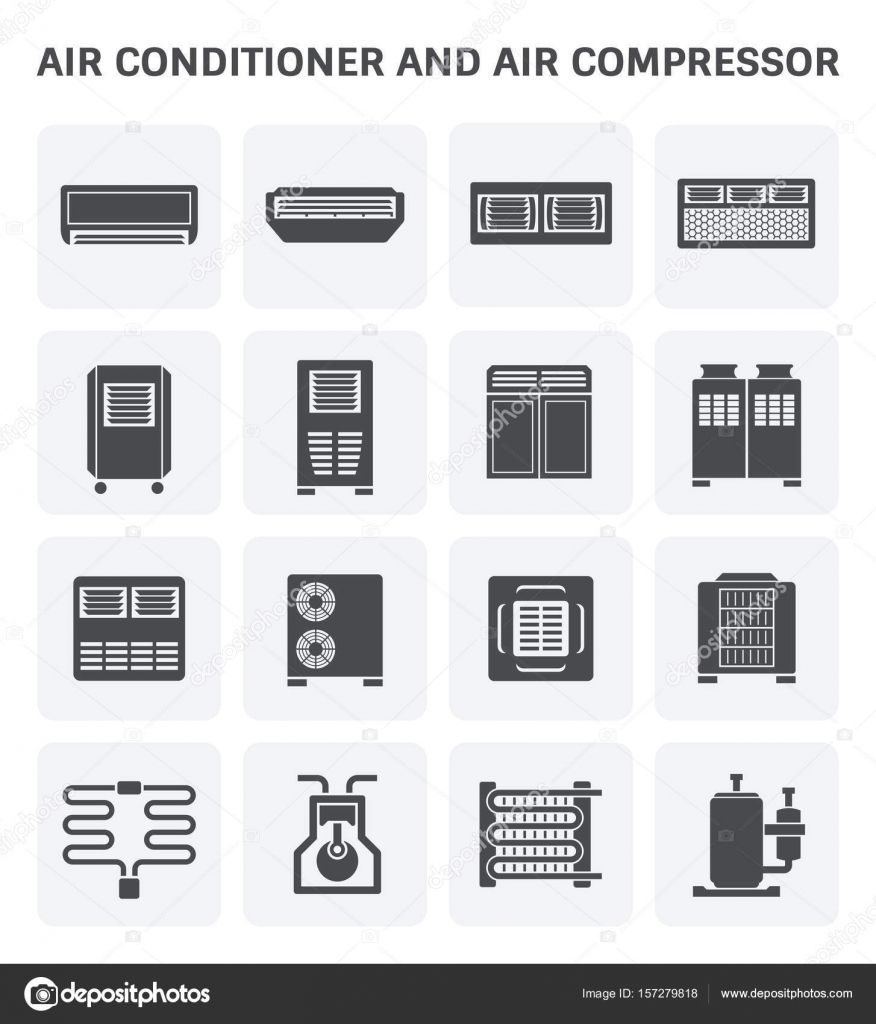 Air conditioner icon — Stock Vector © roncivil #157279818