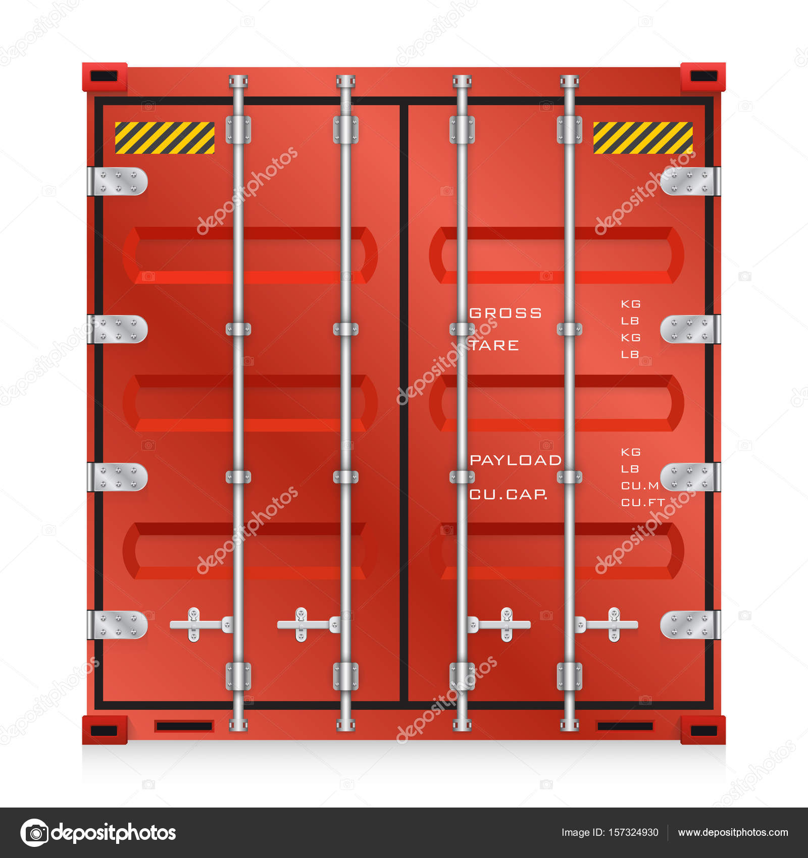 Cargo Container Vector Stock Vector Image by ©roncivil #157324930