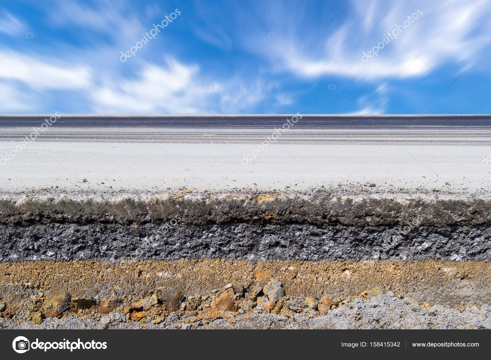 Asphalt road layer Stock Photo by ©roncivil 158415342