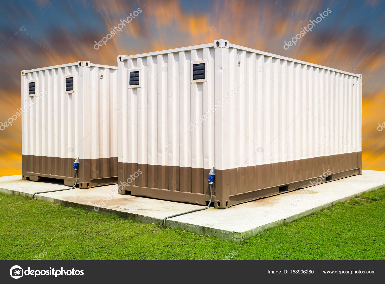 Container blue sky — Stock Photo © roncivil #158906280
