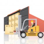 Forklift cargo container Stock Vector Image by ©roncivil #291463538