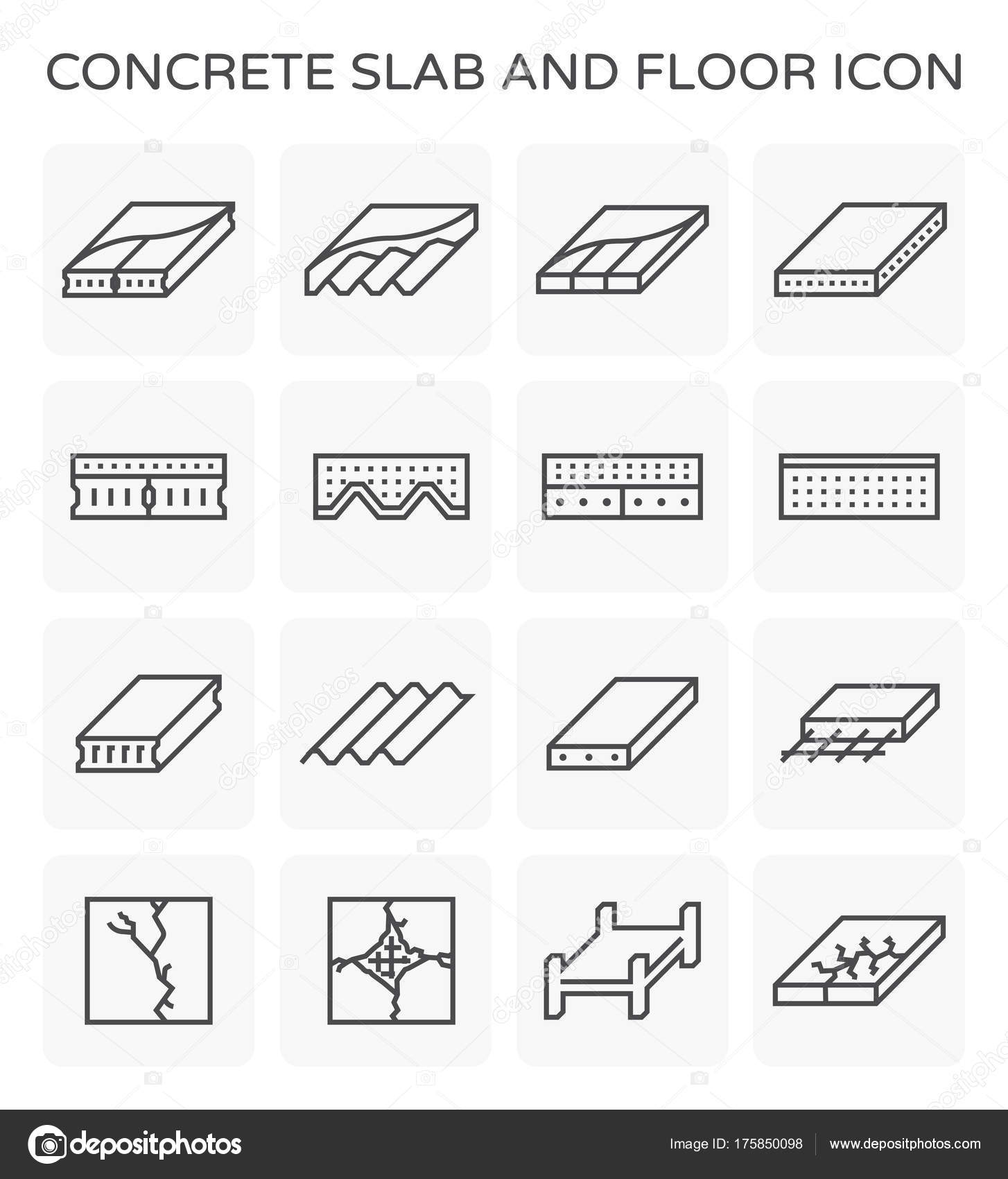 Icono de losa de hormigón Vector de stock #175850098 de ©roncivil