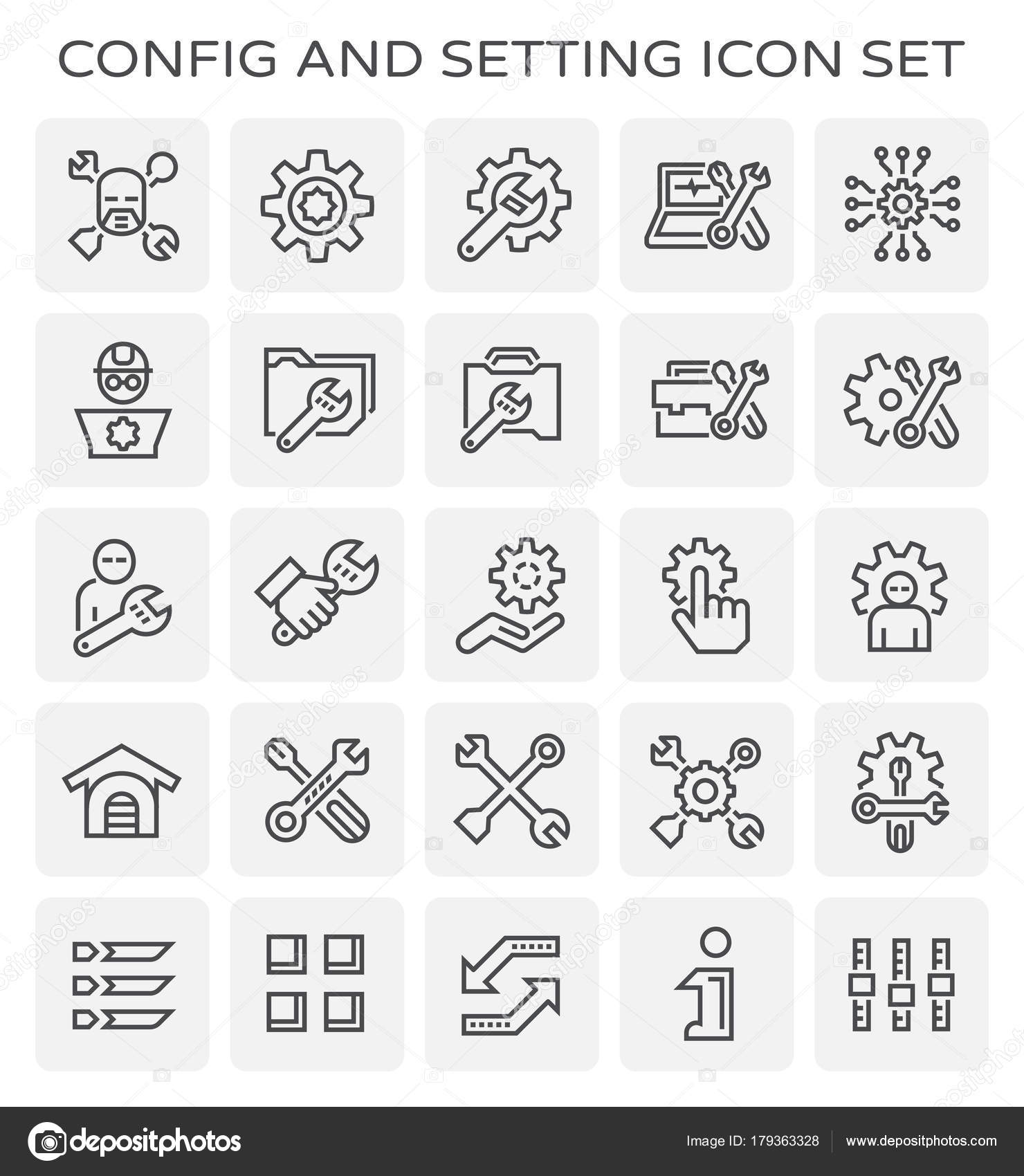 Config Setting Icon Stock Vector By ©roncivil 179363328