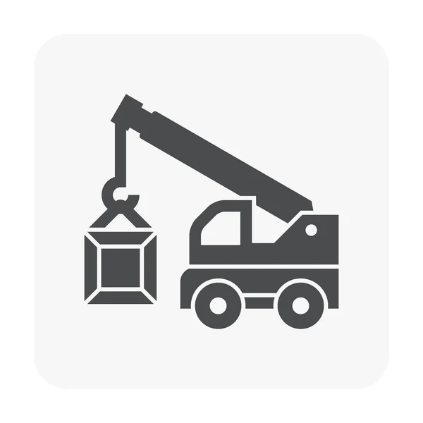 Mobile Crane Icon White Stock Vector Image by ©roncivil #245802150