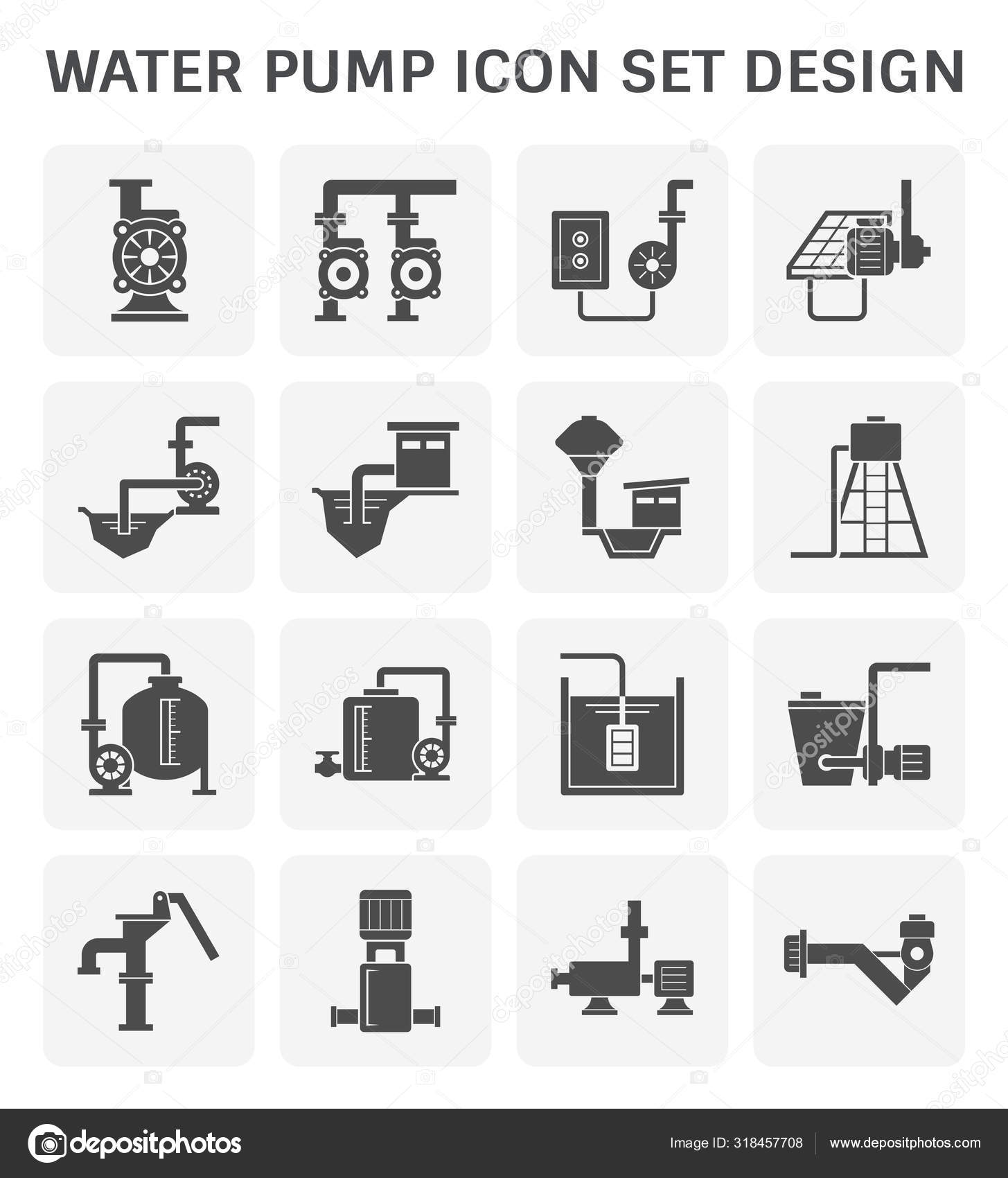Water pump icon Stock Vector by ©roncivil 318457708