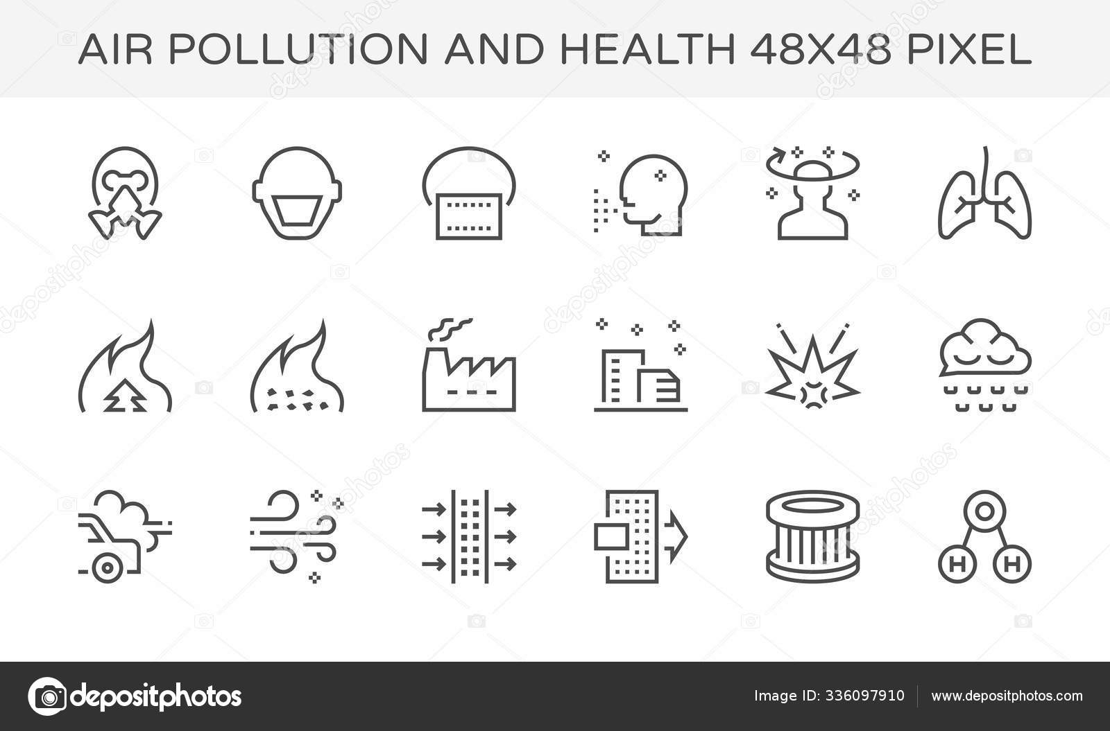 Air pollution icon Stock Vector Image by ©roncivil #336097910