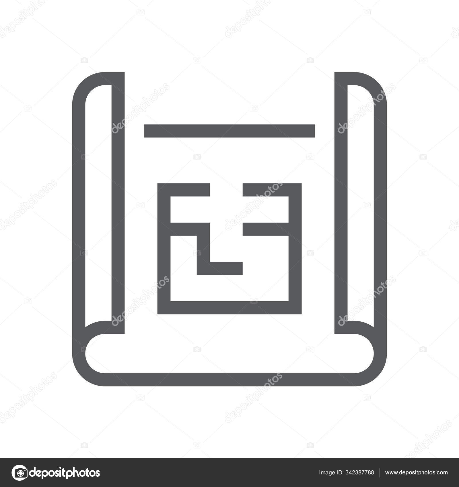Engineering drawing icon Stock Vector by ©roncivil 342387788