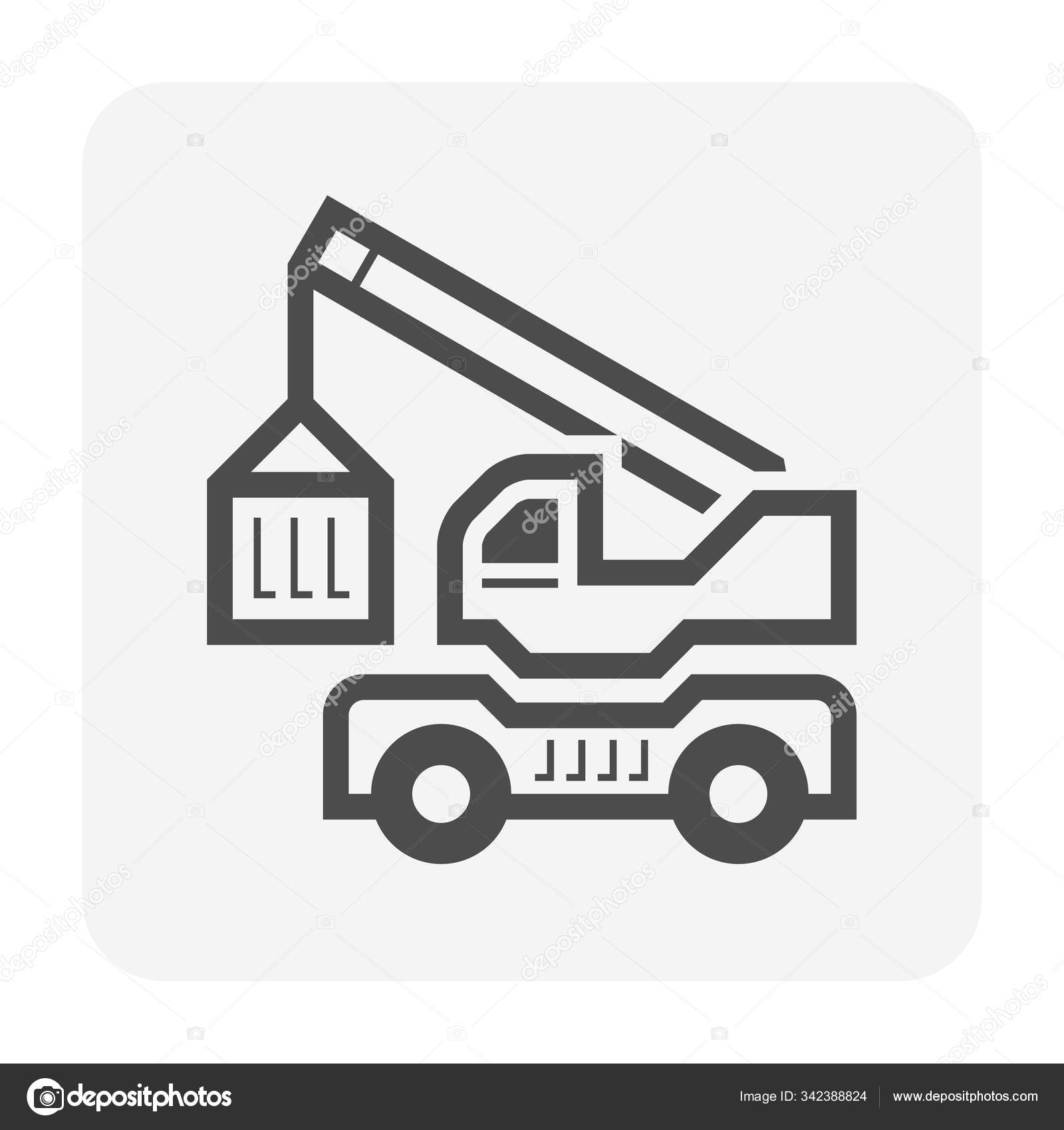 Mobile crane icon Stock Vector Image by ©roncivil #342388824