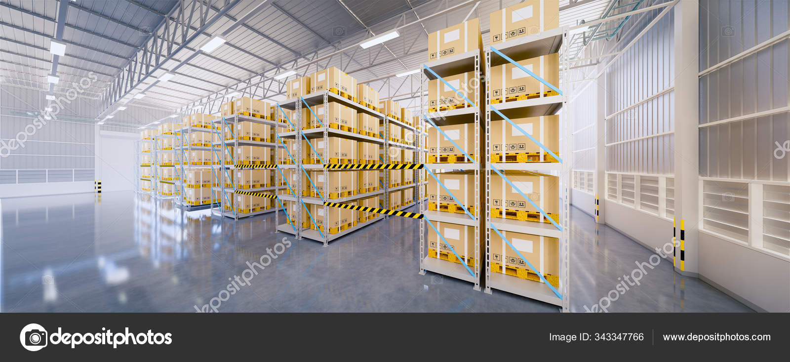 Bangunan gudang 3d — Stok Foto © roncivil #343347766