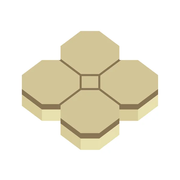 Concrete Paver Block Brick Floor Icon Landscaping Design Stock Vector ...