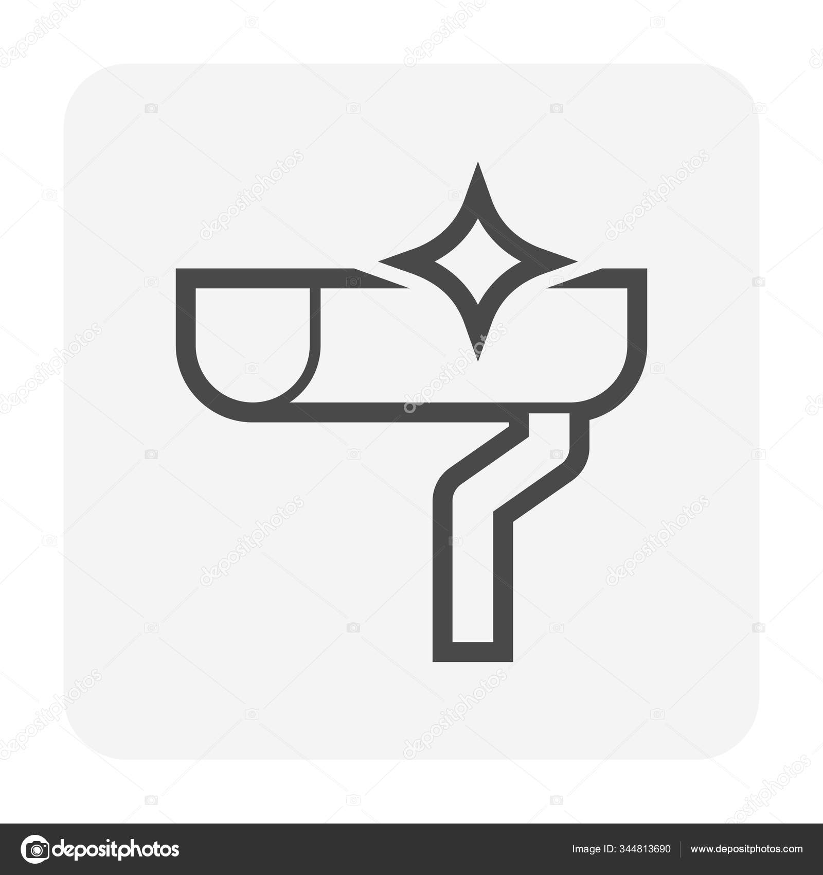 Gutter cleaning icon Stock Vector Image by ©roncivil #344813690