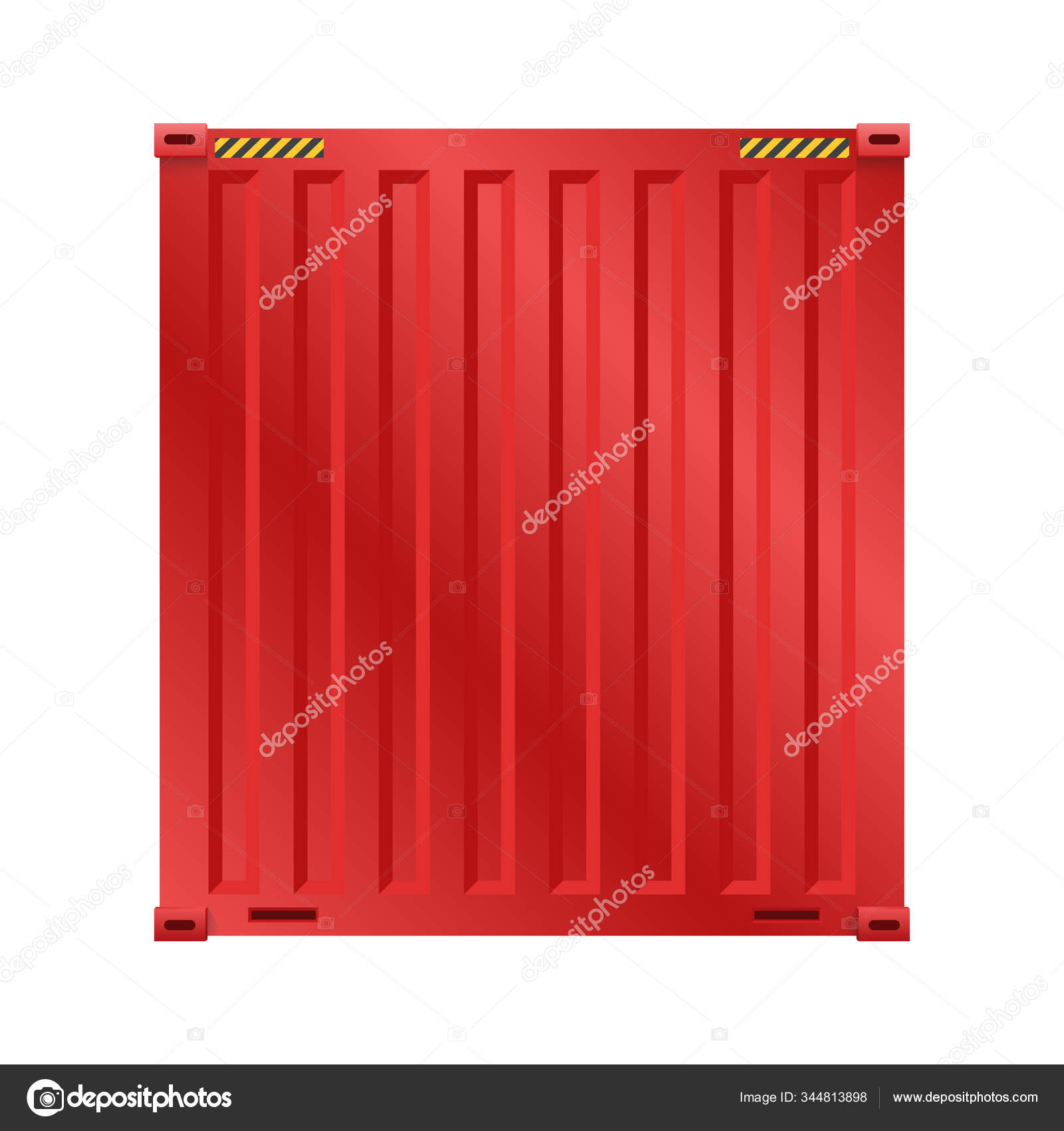 Vector Cargo Container Isolated White Stock Vector Image by ©roncivil ...