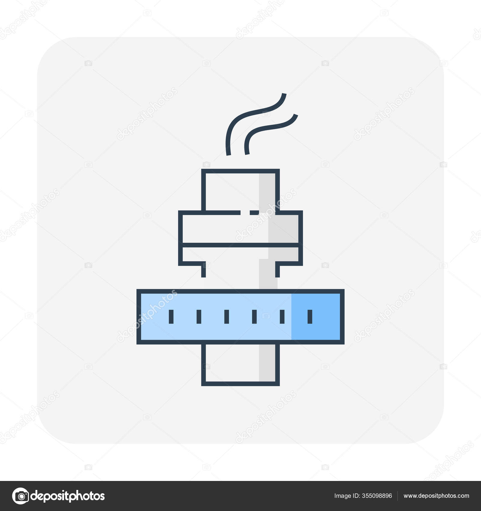 Oil Gas Vent Icon Design Industry Work Editable Stroke Stock Vector by ...