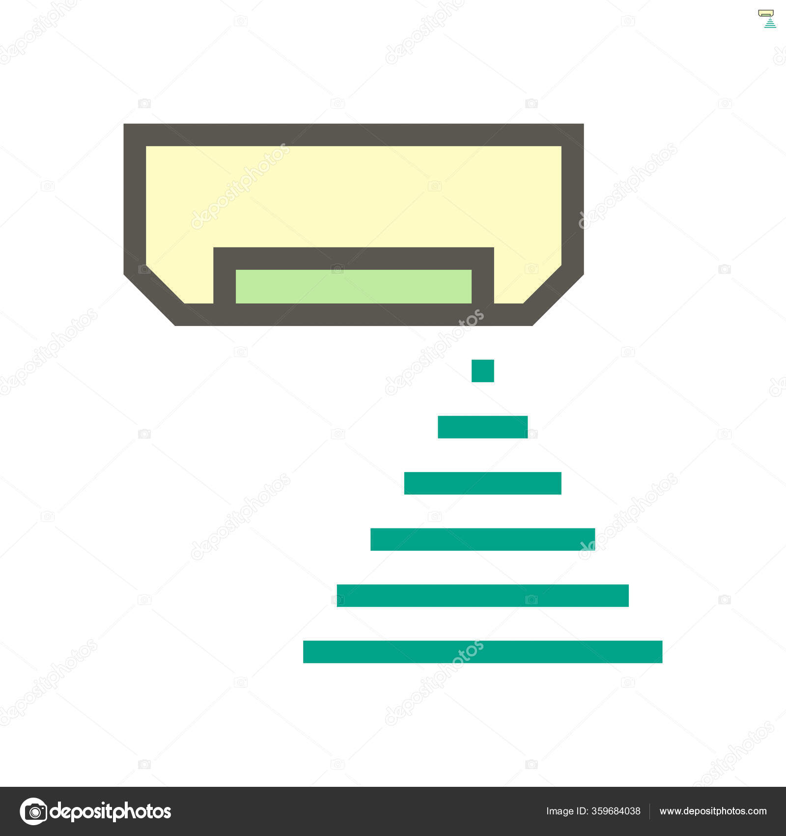 Smart Home Air Conditioner Sensor Technology Vector Icon Design 48X48 ...