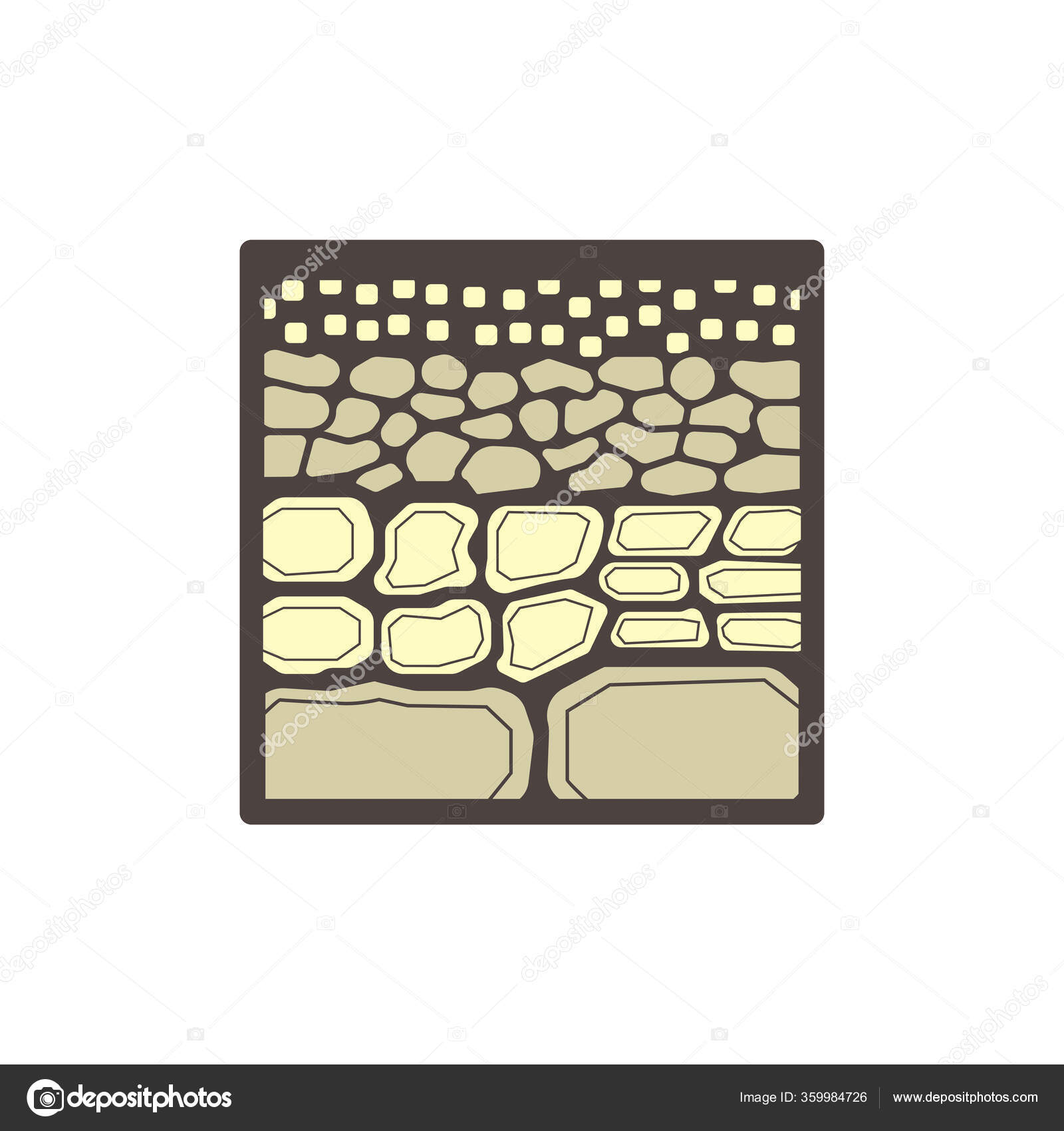Soil Layer Vector Icon Design White Stock Vector Image by ©roncivil ...