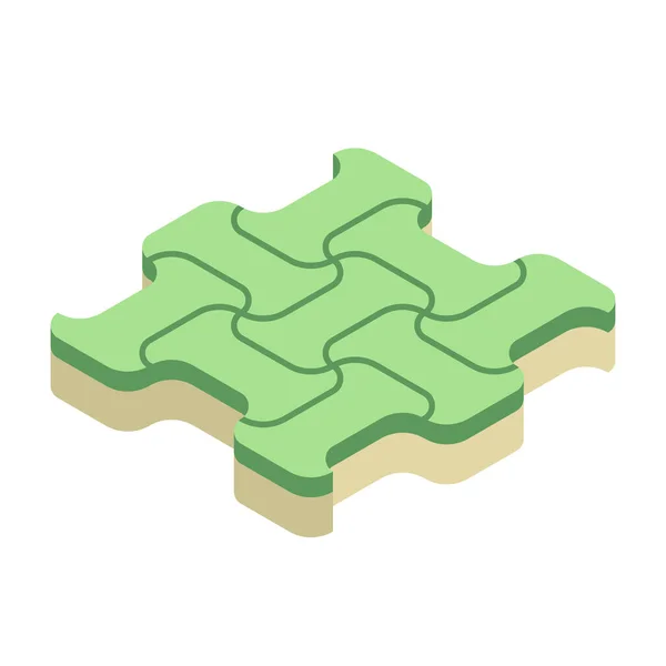 Concrete Paver Block Brick Floor Icon Landscaping Design Stock Vector ...