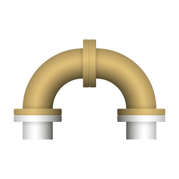 Steel Pipe Connector Icon Design Isolated White Background Stock Vector ...