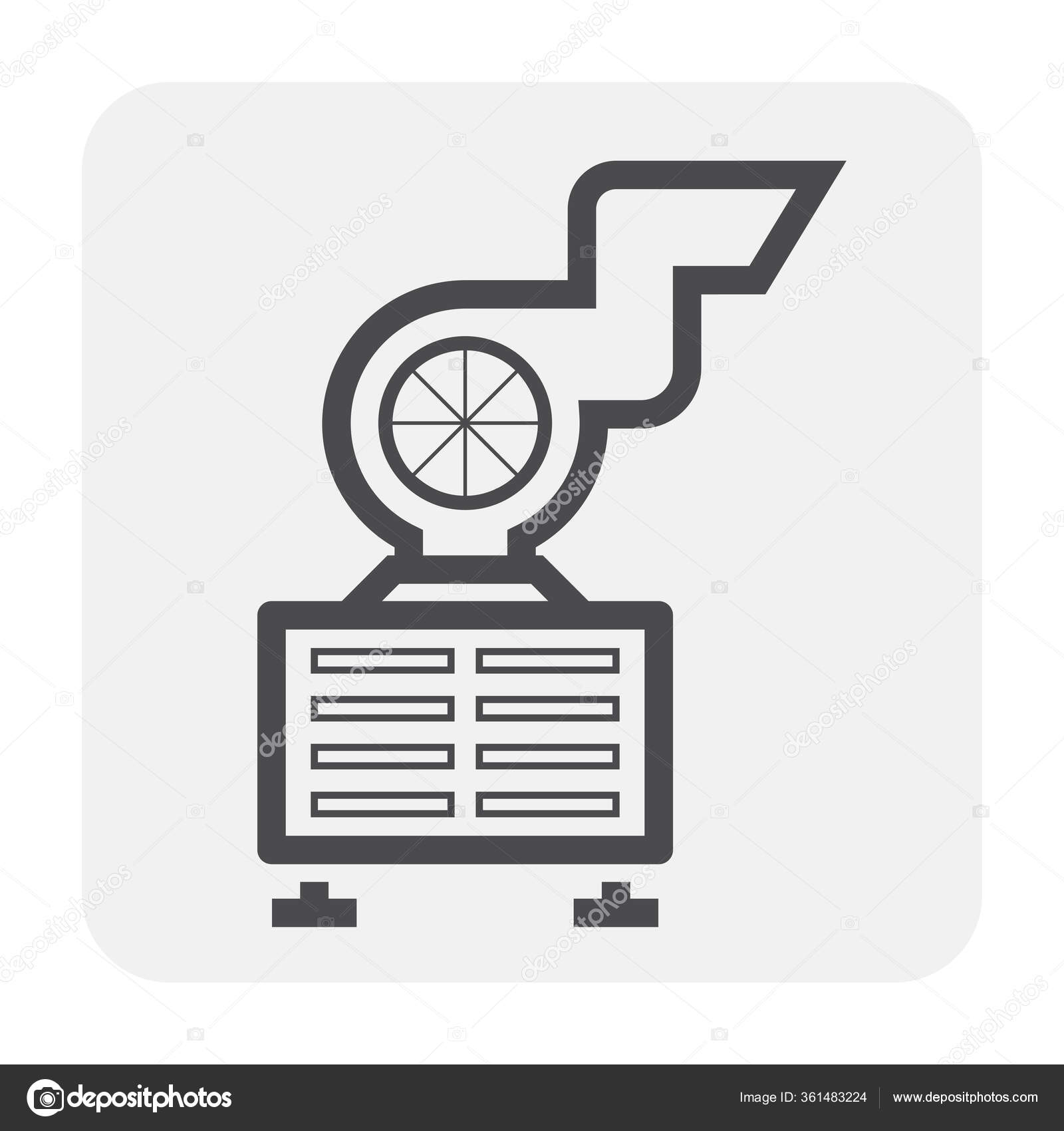 Air Compressor Icon Black Color Stock Vector Image by ©roncivil #361483224