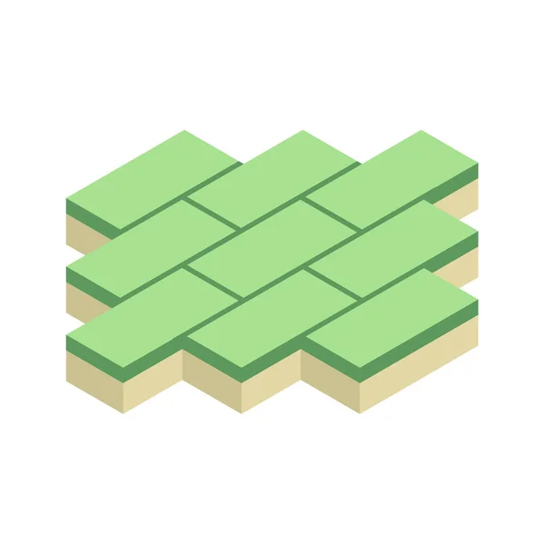 Concrete Paver Block Brick Floor Icon Landscaping Design Stock Vector ...