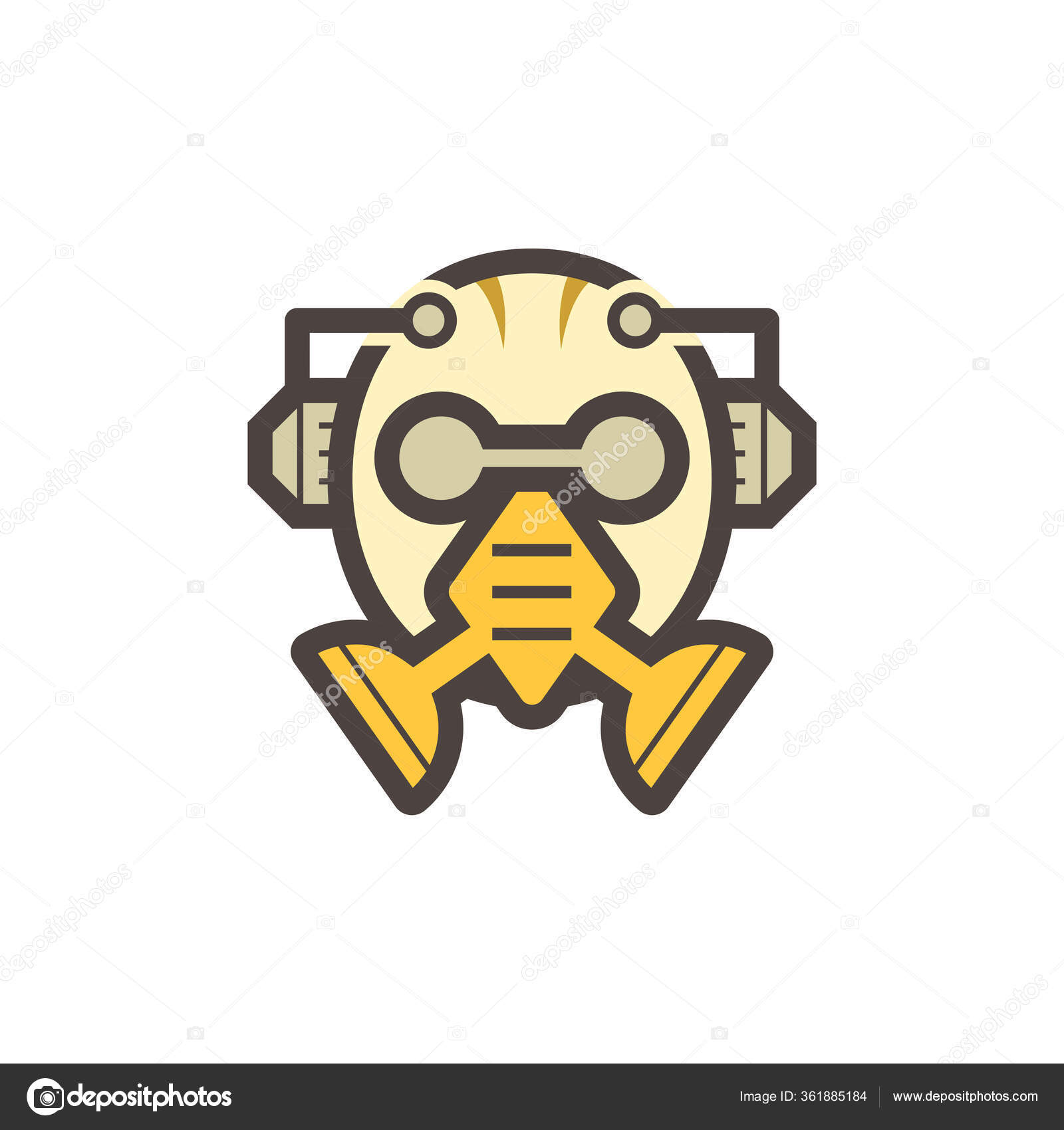 Gas Mask Safety Equipment Vector Icon Design Stock Vector by ©roncivil ...