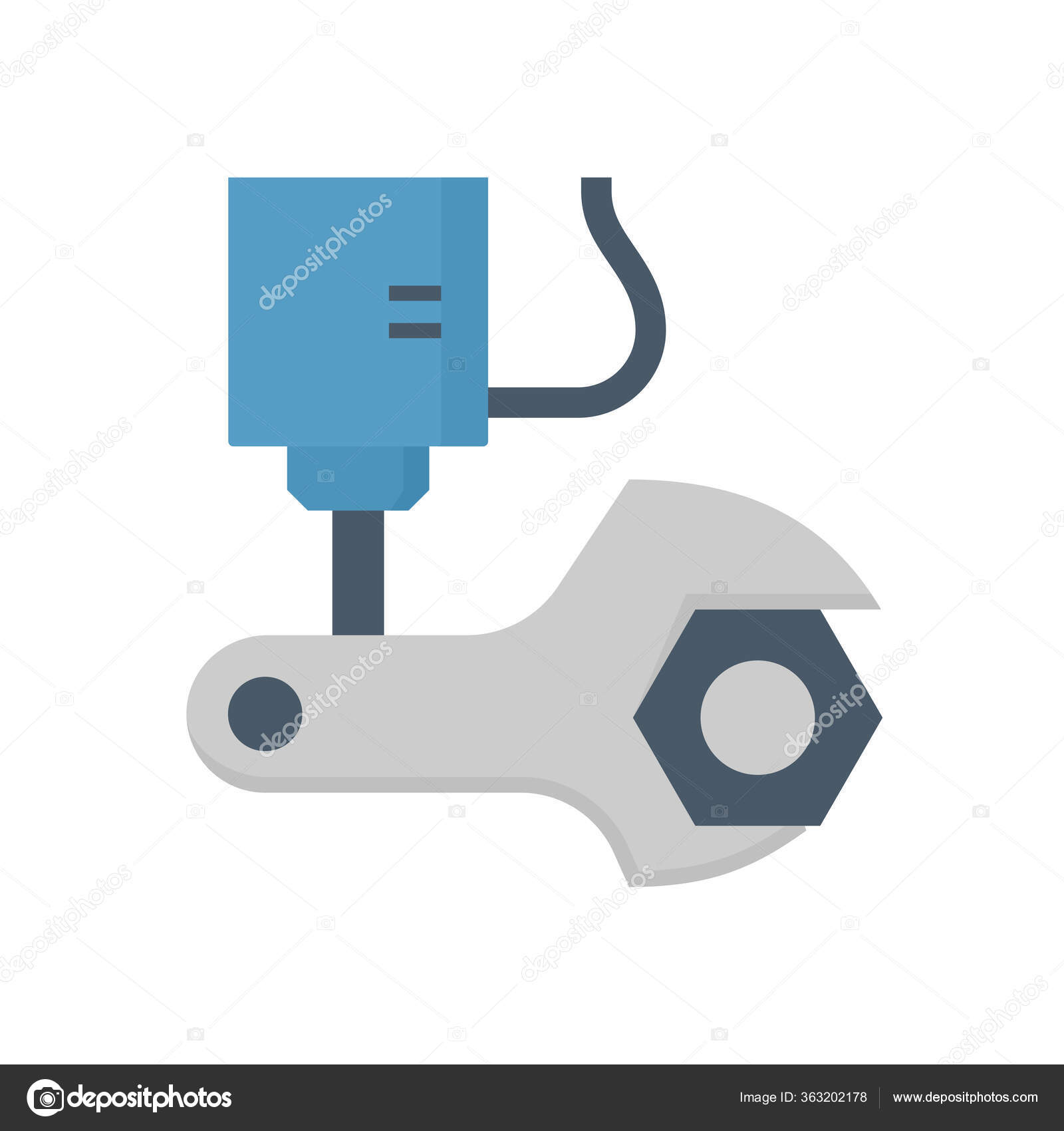 Steel Pipe Destructive Test Vector Icon Design White Background Stock ...