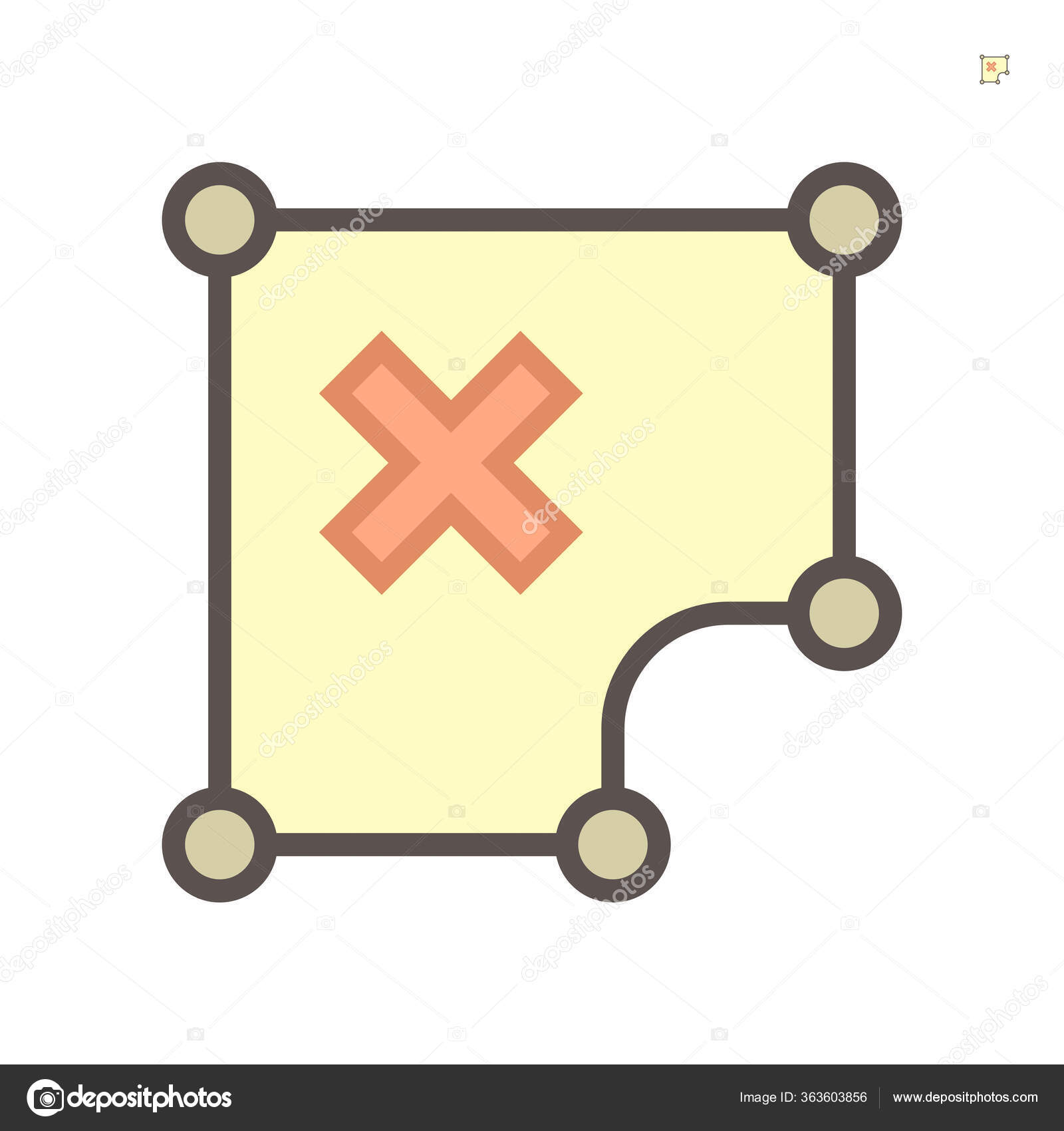 Land Bad Shape Area Vector Icon Design 64X64 Pixel Perfect Stock Vector ...