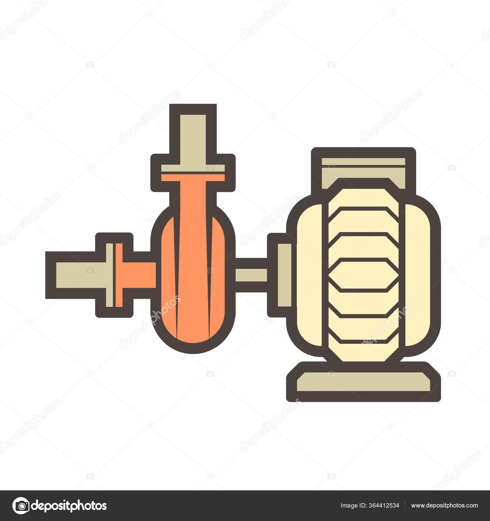 Water Pump Water Pipe Vector Icon Design Distribution Water Stock ...