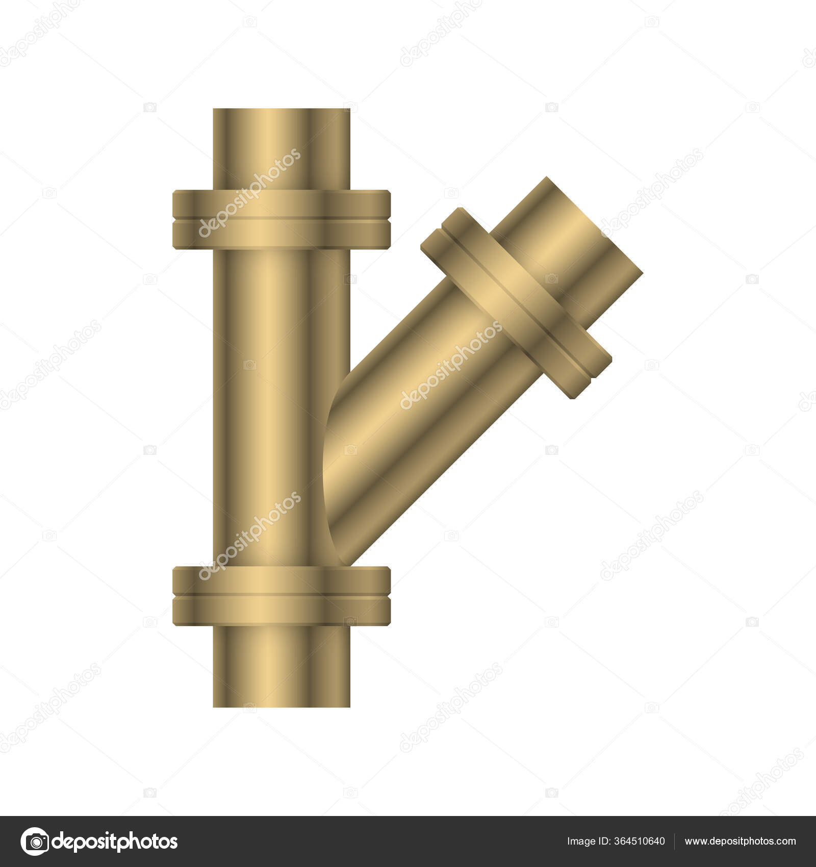 Steel Pipe Connector Icon Design Isolated White Background Stock Vector ...