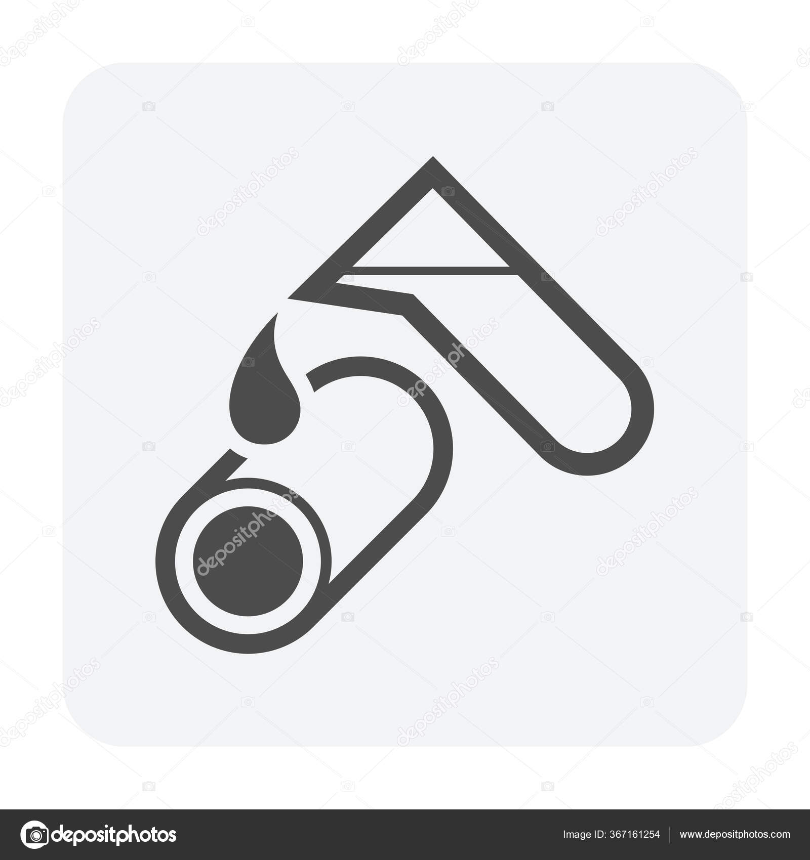 Steel Pipe Destructive Test Vector Icon Design White Background Stock ...