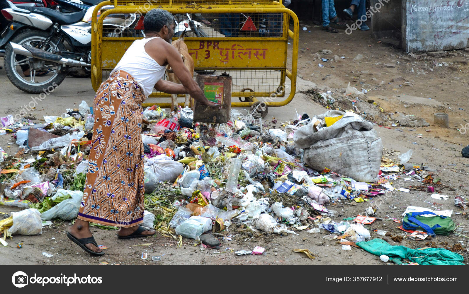Throwing Garbage On Road