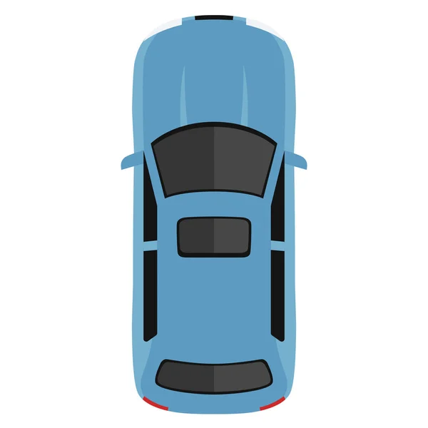 Car from above, top view. Cute cartoon car with shadows. Modern urban ...