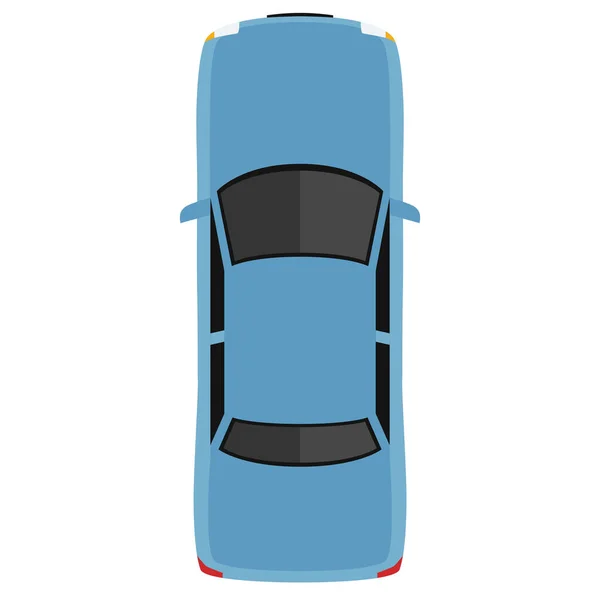 Car Top View Cute Cartoon Car Shadows Modern Urban Civilian Stock ...