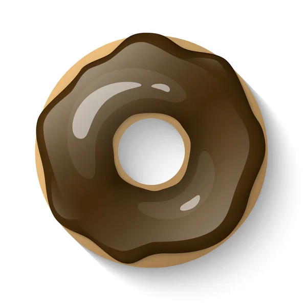 Donut Isolated White Background Cute Colorful Glossy Donuts Pink Glaze Stock Vector Image by ...