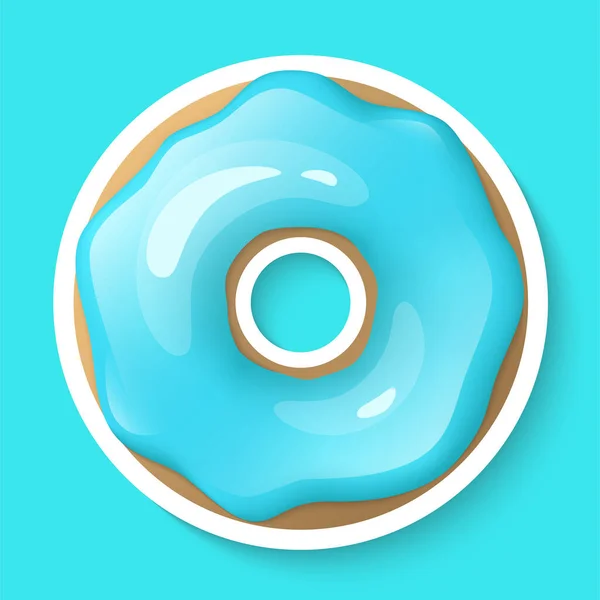 Donut Isolated White Background Cute Colorful Glossy Donuts Pink Glaze Stock Vector Image by ...