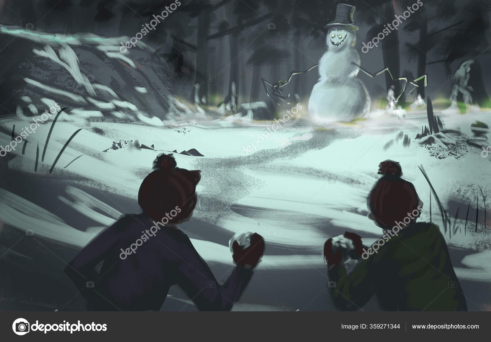 Angry Snowman Wallpaper