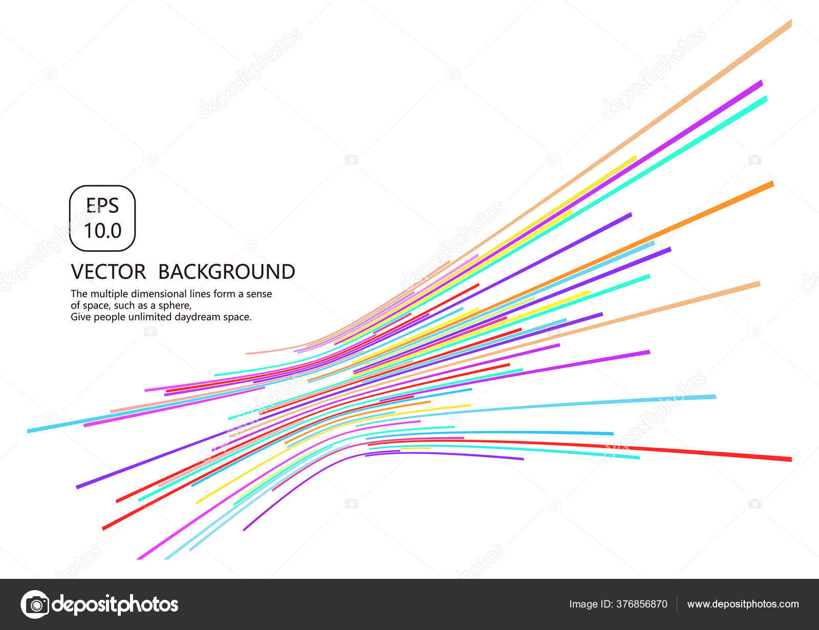Perspective Effect Colorful Ribbon — Stock Vector © liuziang5412 #376856870