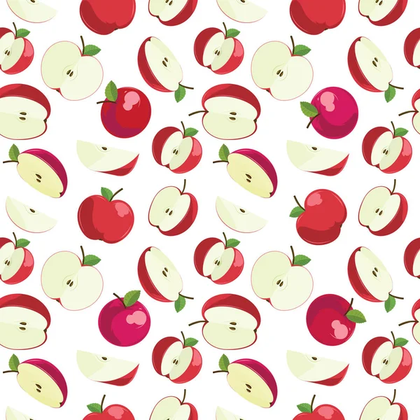 Red apples pattern — Stock Vector © OMW #48659217